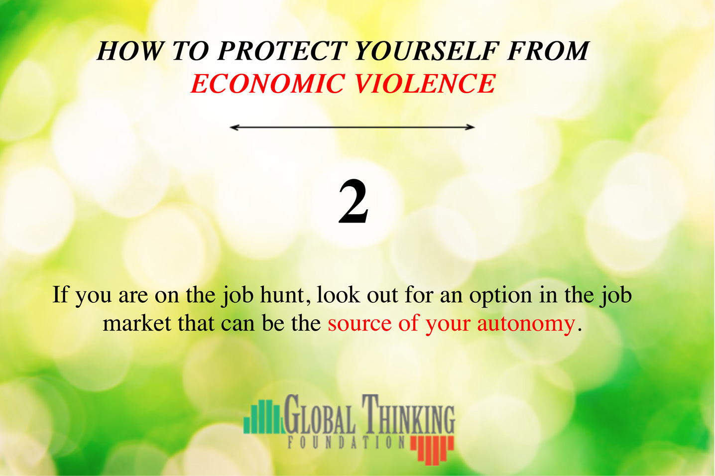 FINANCIAL LITERACY AGAINST ECONOMIC VIOLENCE - GLT Foundation