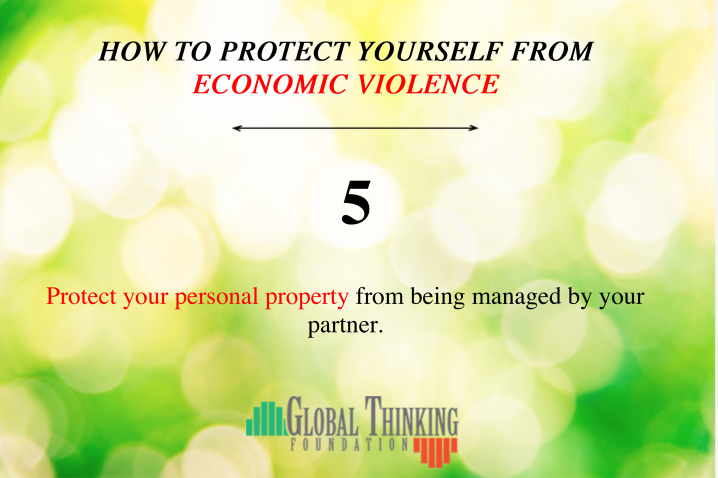 FINANCIAL LITERACY AGAINST ECONOMIC VIOLENCE - GLT Foundation