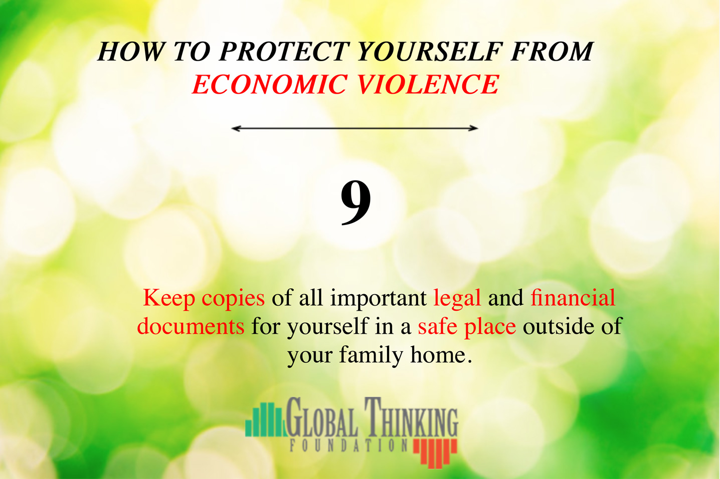 FINANCIAL LITERACY AGAINST ECONOMIC VIOLENCE - GLT Foundation